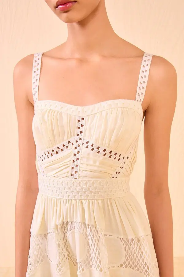 Ulla Johnson Juno Embroidered Linen Midi Dress