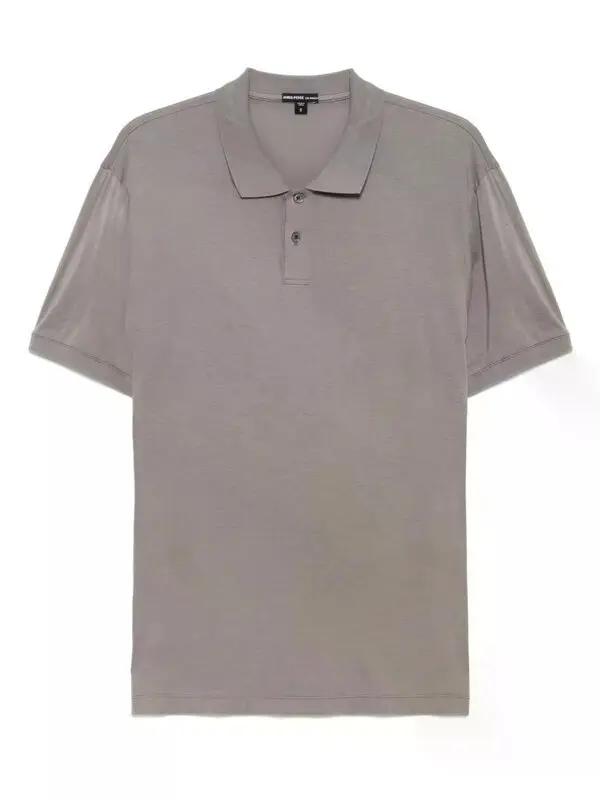 JAMES PERSE Luxe Lotus Jersey Polo Shirt - Grey