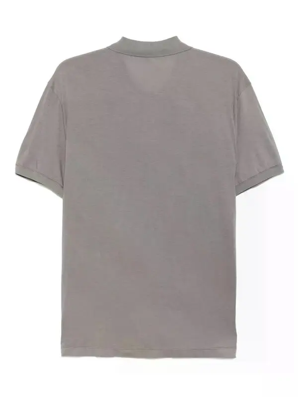JAMES PERSE Luxe Lotus Jersey Polo Shirt - Grey