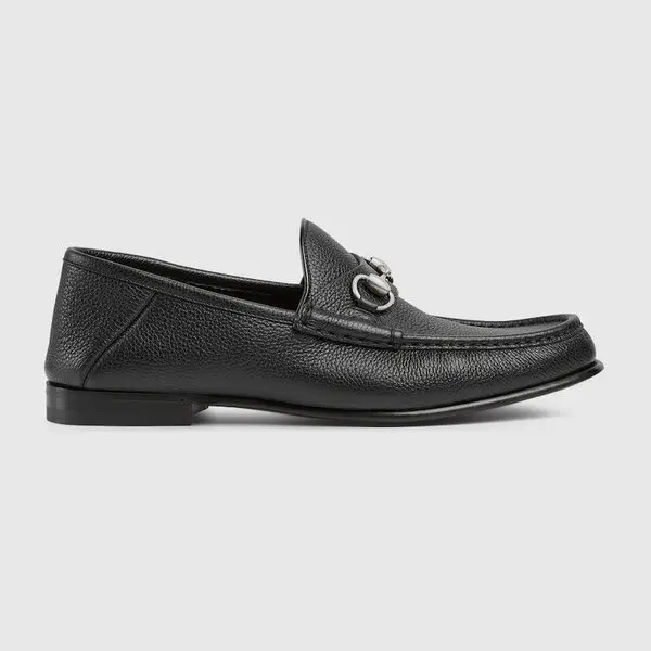 Gucci Black Leather Horsebit Loafers Men’s 7.5 (U.S.8.5) Silver GG Made in Italy gucci horsebit loafers mens products for sale | eBay main image 4