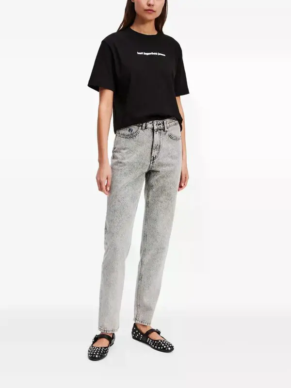 Karl Lagerfeld High-rise Mom Jeans - Grey
