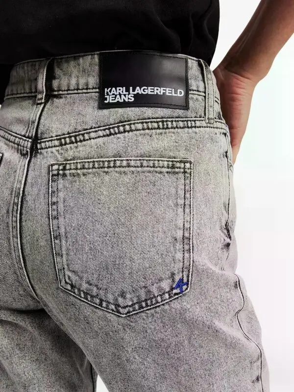 Karl Lagerfeld High-rise Mom Jeans - Grey