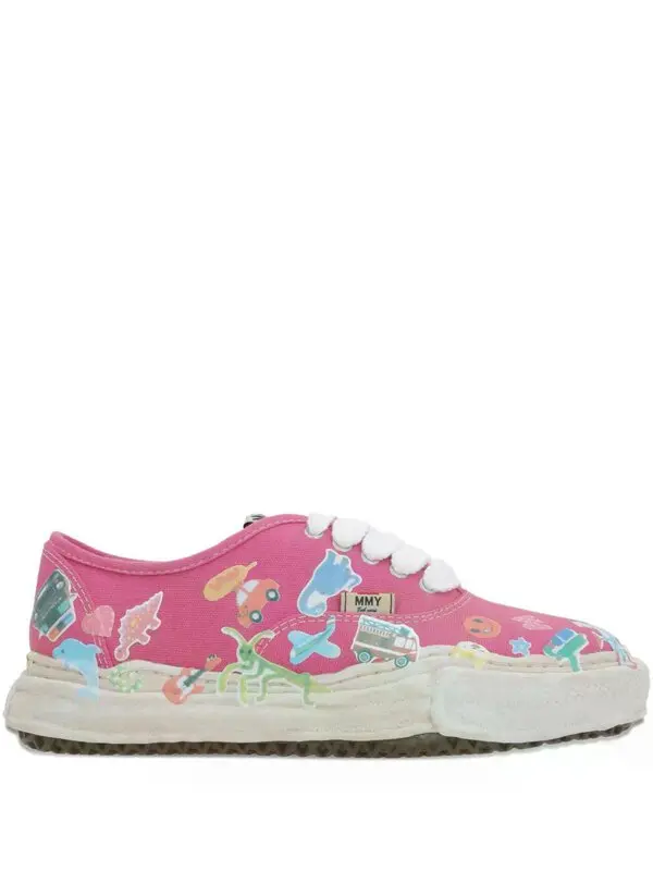 Mihara Yasuhiro Baker Sticker-print Sneakers - Pink
