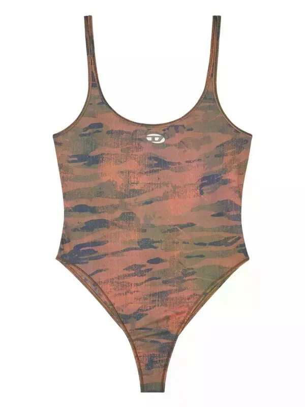 DIESEL® Camouflage-print One-piece Swimsuit - Pink