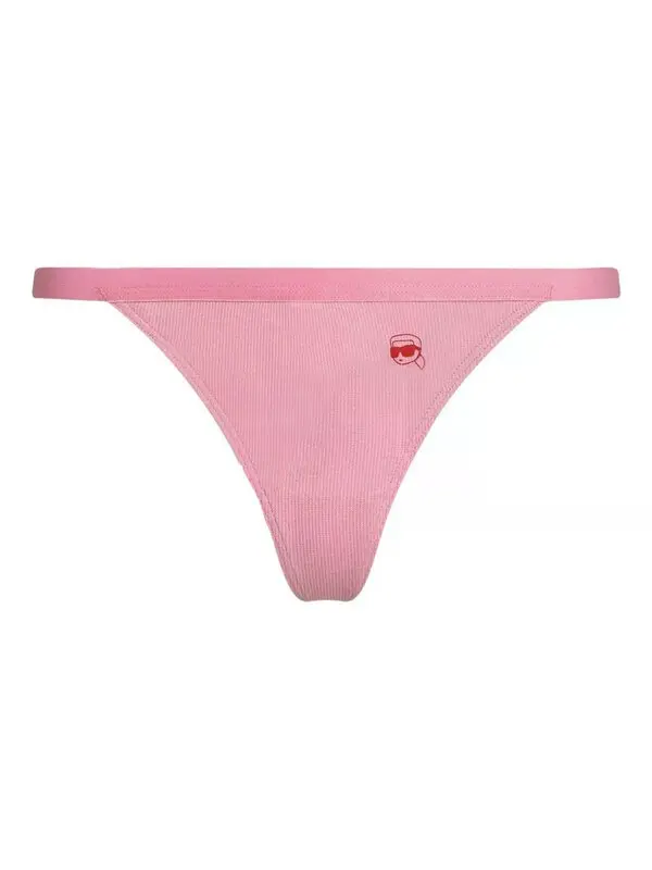 Karl Lagerfeld Ikon Rib Thong - Pink