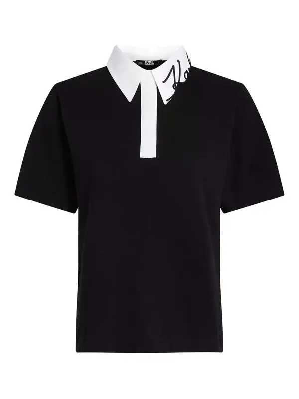 Karl Lagerfeld Signature Polo Top