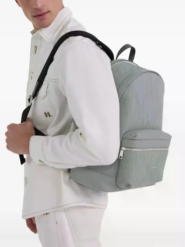 Karl Lagerfeld K Urban Monogram Backpack In Grey - 10% Off  display picture 3