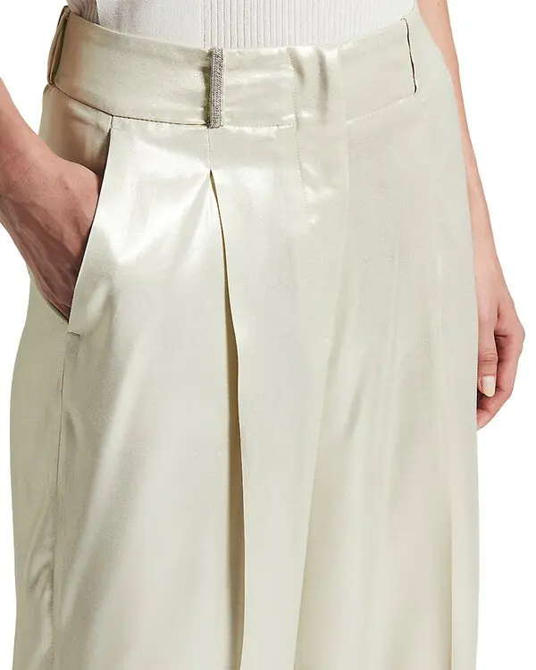 Peserico High Waisted Wide Leg Pants