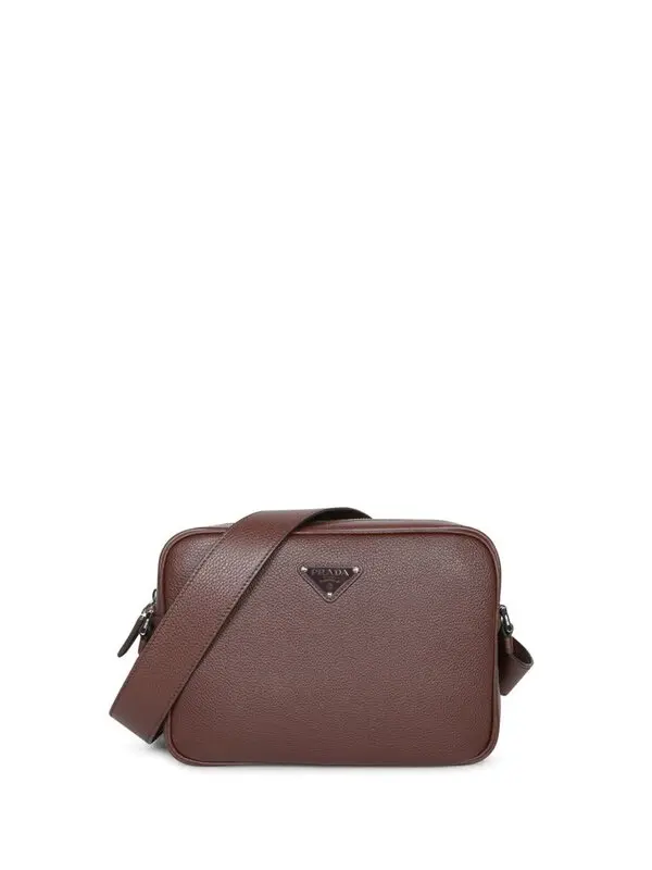 Prada Textured Calf Leather Bag - Brown