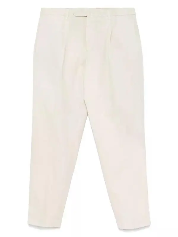 DELL'OGLIO Pleat-detail Trousers - Neutrals