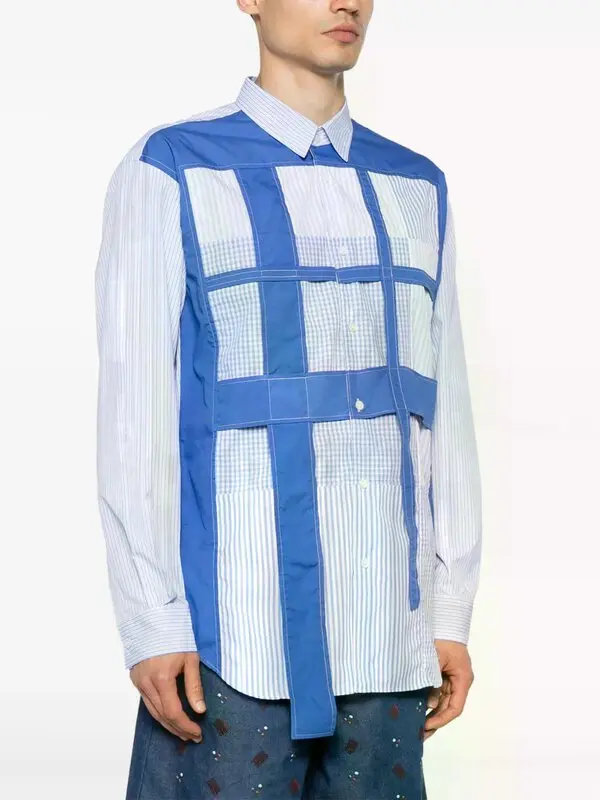 Comme Des Garçons Patchwork Striped Shirt
