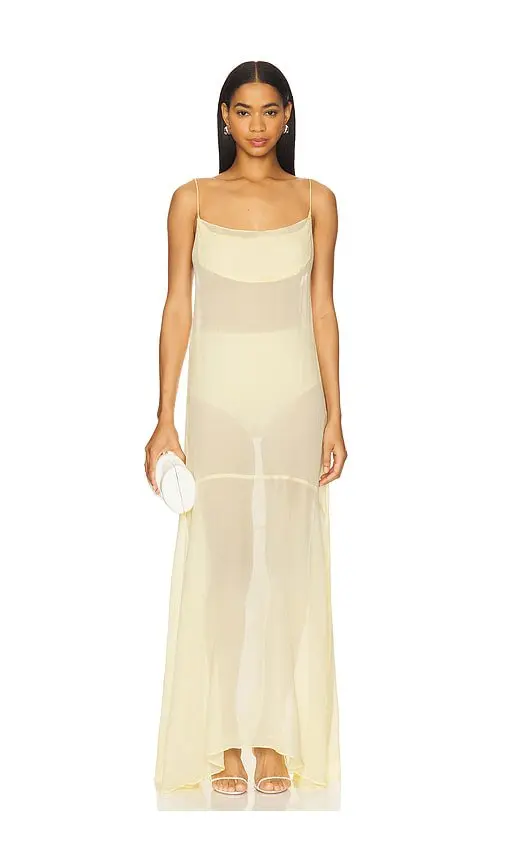 SWF Two Piece Sheer Slip - Lemon