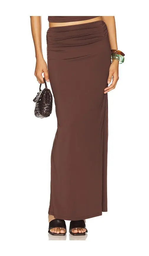 SNDYS. Gabby Maxi Skirt - Chocolate