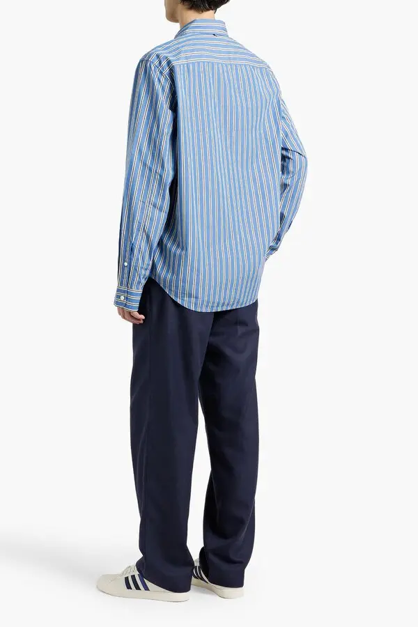ALEX MILL Mill Striped Cottonpoplin Shirt - Blue