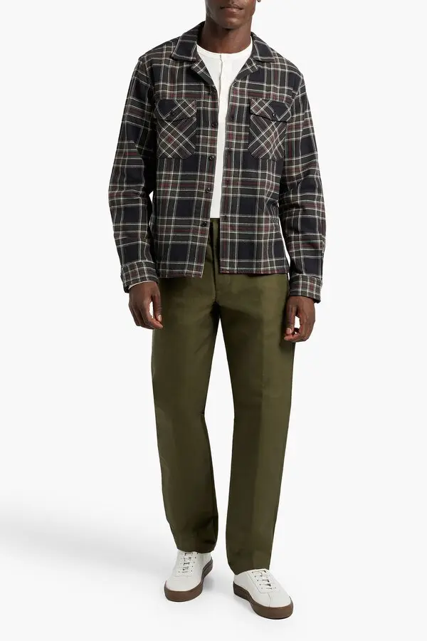 ALEX MILL Grant Cotton-twill Pants - Army Green