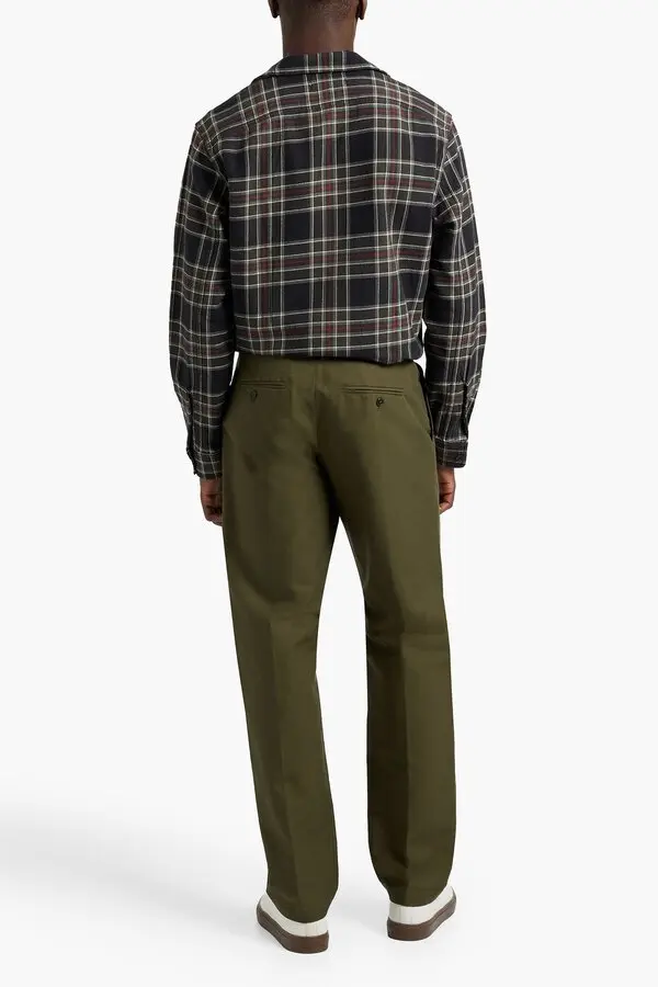 ALEX MILL Grant Cotton-twill Pants - Army Green