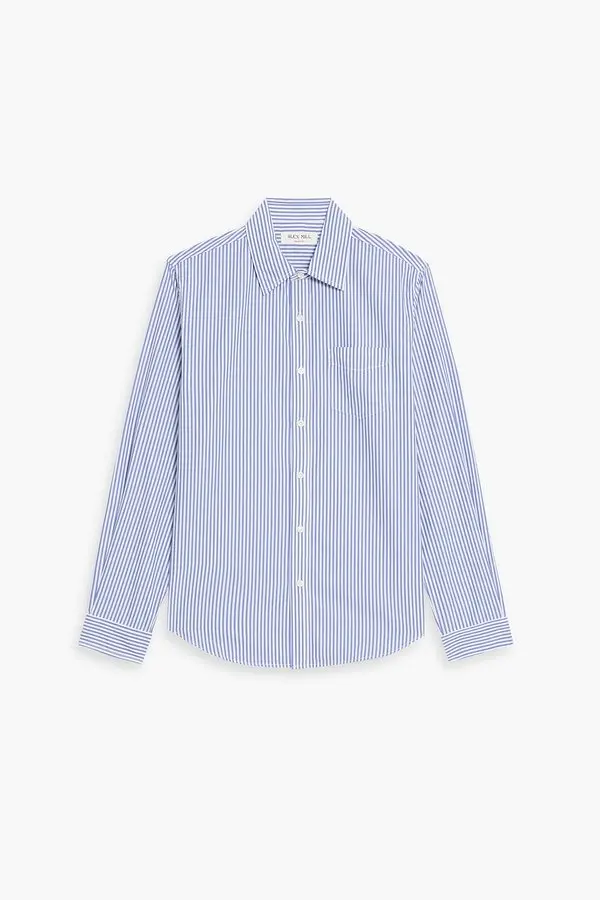 ALEX MILL Mill Striped Cottonpoplin Shirt - Blue