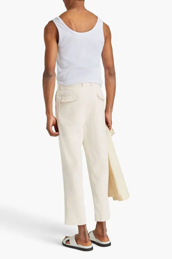 Officine Générale Luigi Pleated Cotton-twill Pants