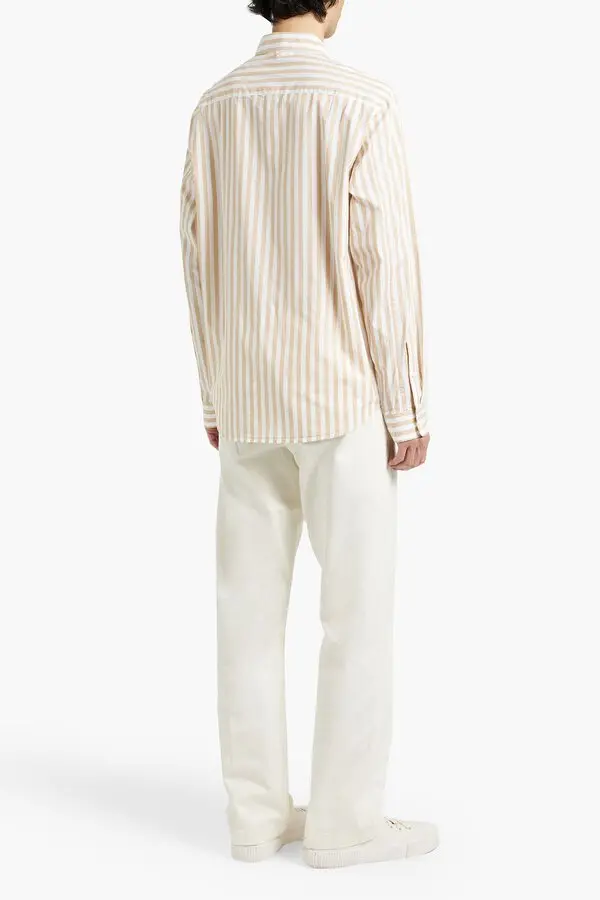 ALEX MILL Mill Striped Cottonpoplin Shirt - Beige