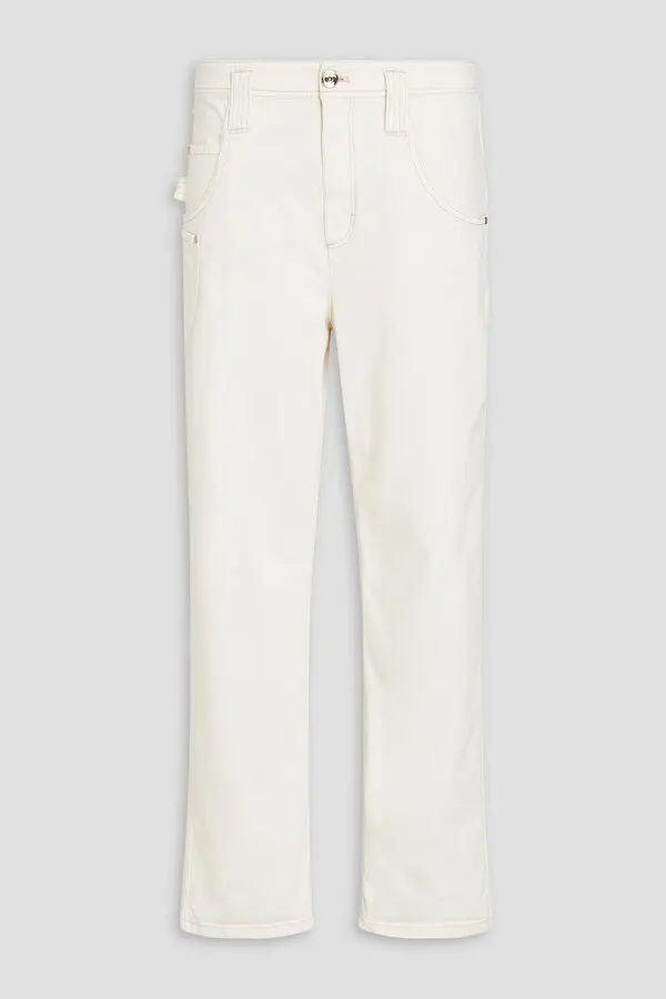 Brunello Cucinelli Bead-embellished Straight-leg Jeans - Ecru