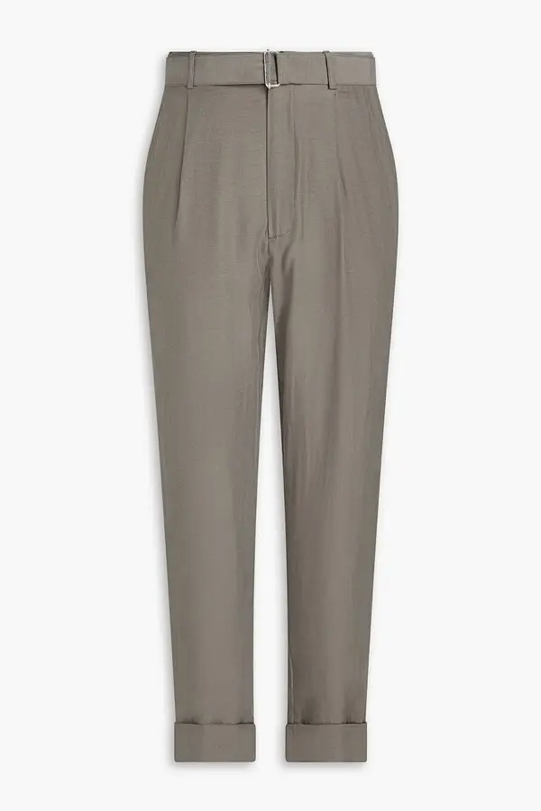 Officine Générale Hugo Tapered Lyocell Pants - Stone