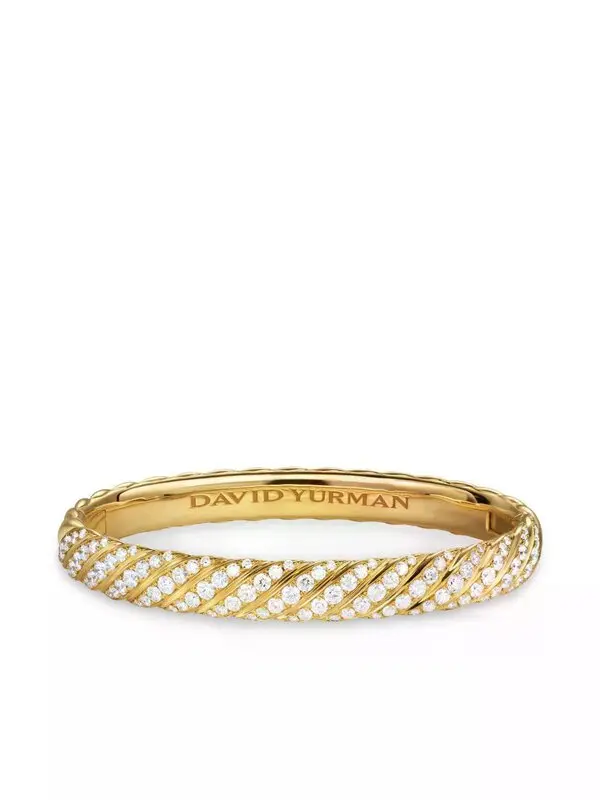 David Yurman 18kt Yellow Diamond Bangle - Gold