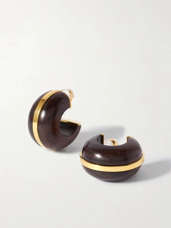 LIZZIE FORTUNATO Halo Hoop Earrings - Brown