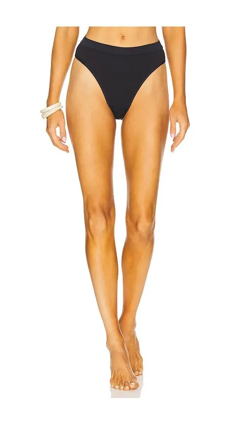 L*Space X Frenchi High Waist Bikini Bottom - Black