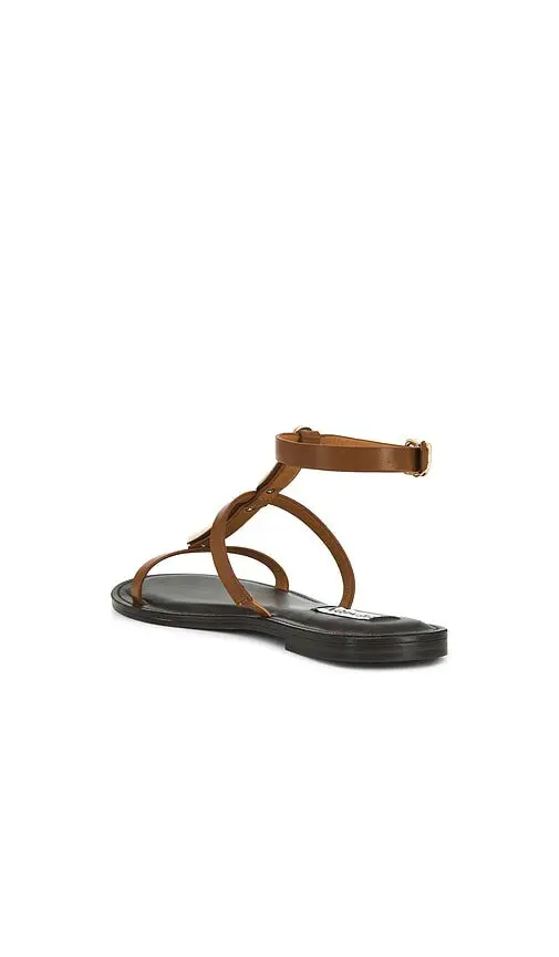 Steve Madden Alma Flat Sandals With Gold-tone Hardware