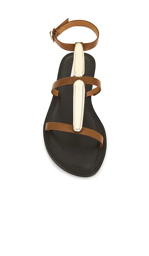Steve Madden Alma Flat Sandals With Gold-tone Hardware
