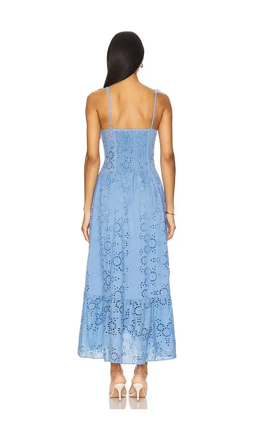 astr the label women's yamila eyelet embroidered sleeveless maxi dress ASTR the Label Yamila Dress in Lavender Floral
