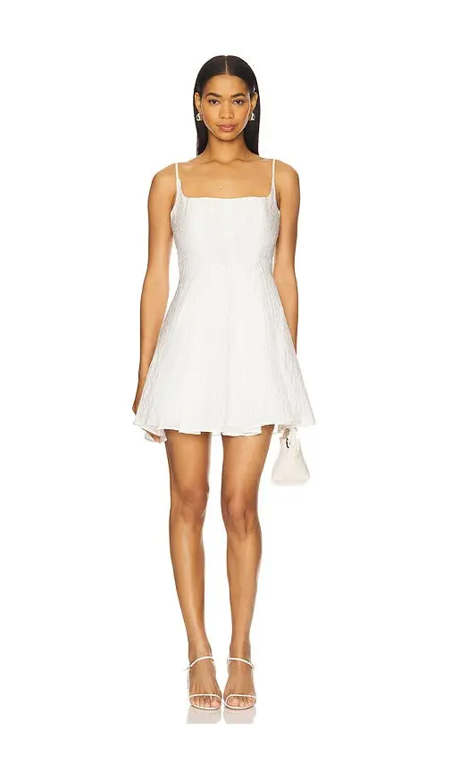 knee length dresses for ladies Ilara Mini Dress by ASTR the Label - White main image 1