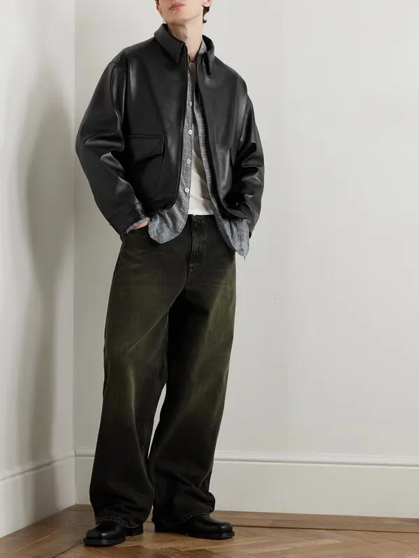 A.Presse Type A-2 Leather Jacket - Black | Editorialist