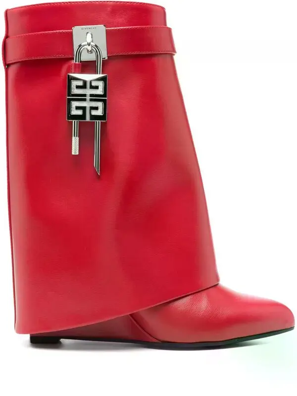 Givenchy Shark Lock Mid-calf Wedge Boots