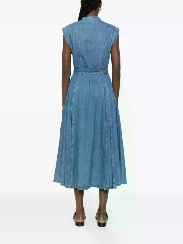 Buy Polo Ralph Lauren Belted Denim Midi Dress - Blue At 9% Off |  Editorialist