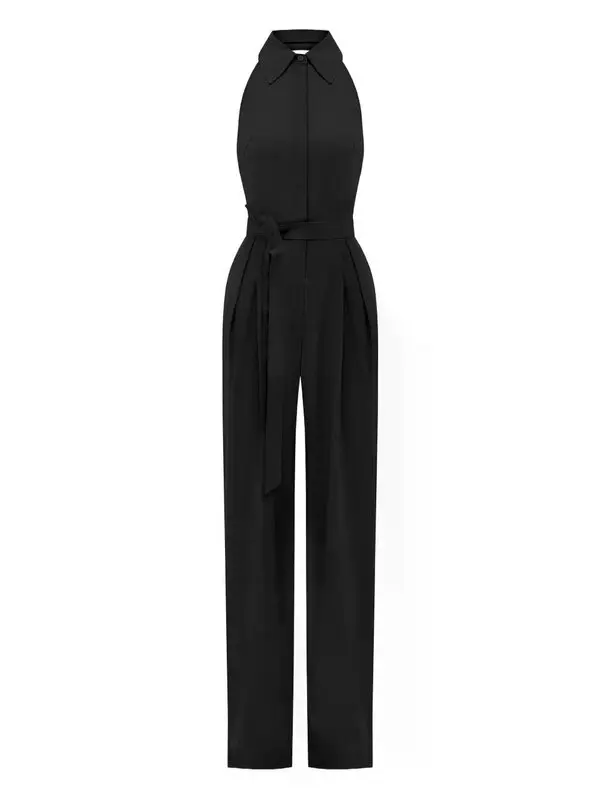 ANNAFOXY Belted Jumpsuit - Black