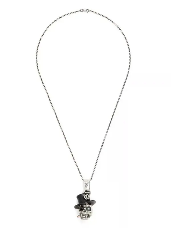 Yohji Yamamoto Skull Pendant Necklace - Silver