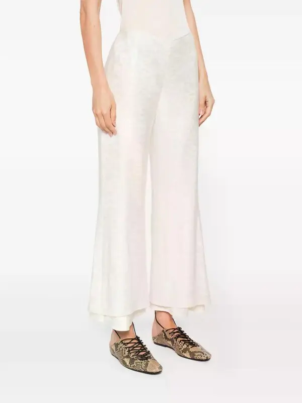 JIL SANDER Flower-jacquard Cropped Trousers