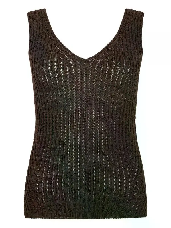 Max Mara Ribbed Knit Top