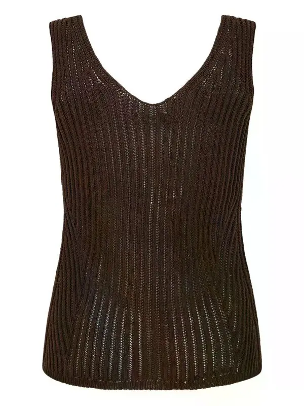 Max Mara Ribbed Knit Top