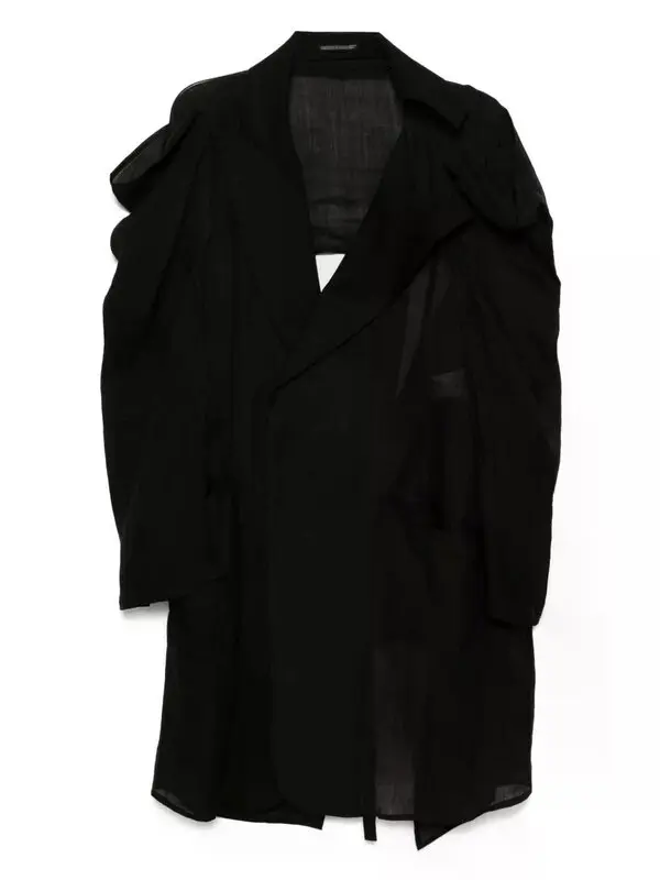 Yohji Yamamoto Twill Belted Blazer