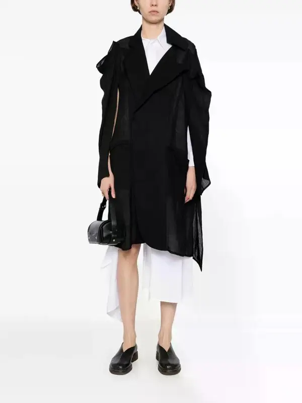 Yohji Yamamoto Twill Belted Blazer