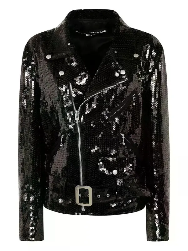 Junya Watanabe Sequined Biker Jacket - Black