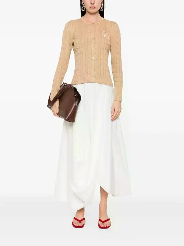 Ralph Lauren Logo-embroidered Cardigan - Neutrals