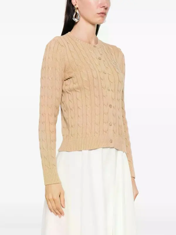 Ralph Lauren Logo-embroidered Cardigan - Neutrals