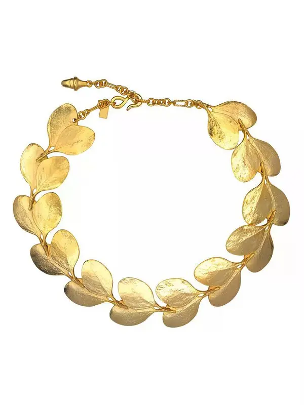 KENNETH JAY LANE Leaves Charm Necklace - Gold