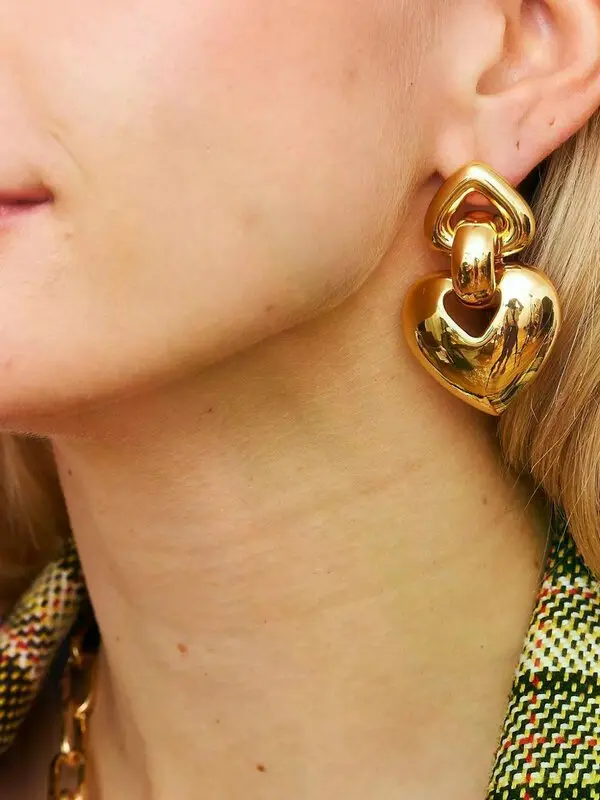 KENNETH JAY LANE Heart-motif Drop Earrings