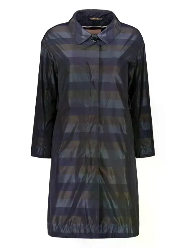MOORER Striped Trench Coat
