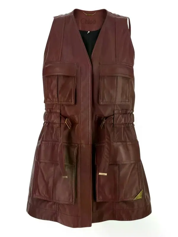 Chloé Leather Utility Gilet