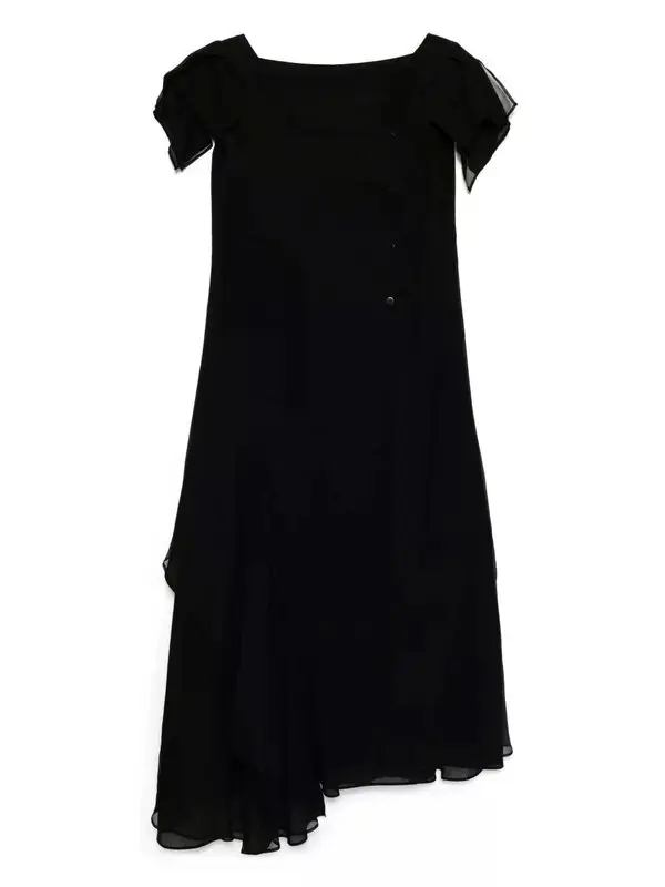 Yohji Yamamoto Draped Square-neck Dress